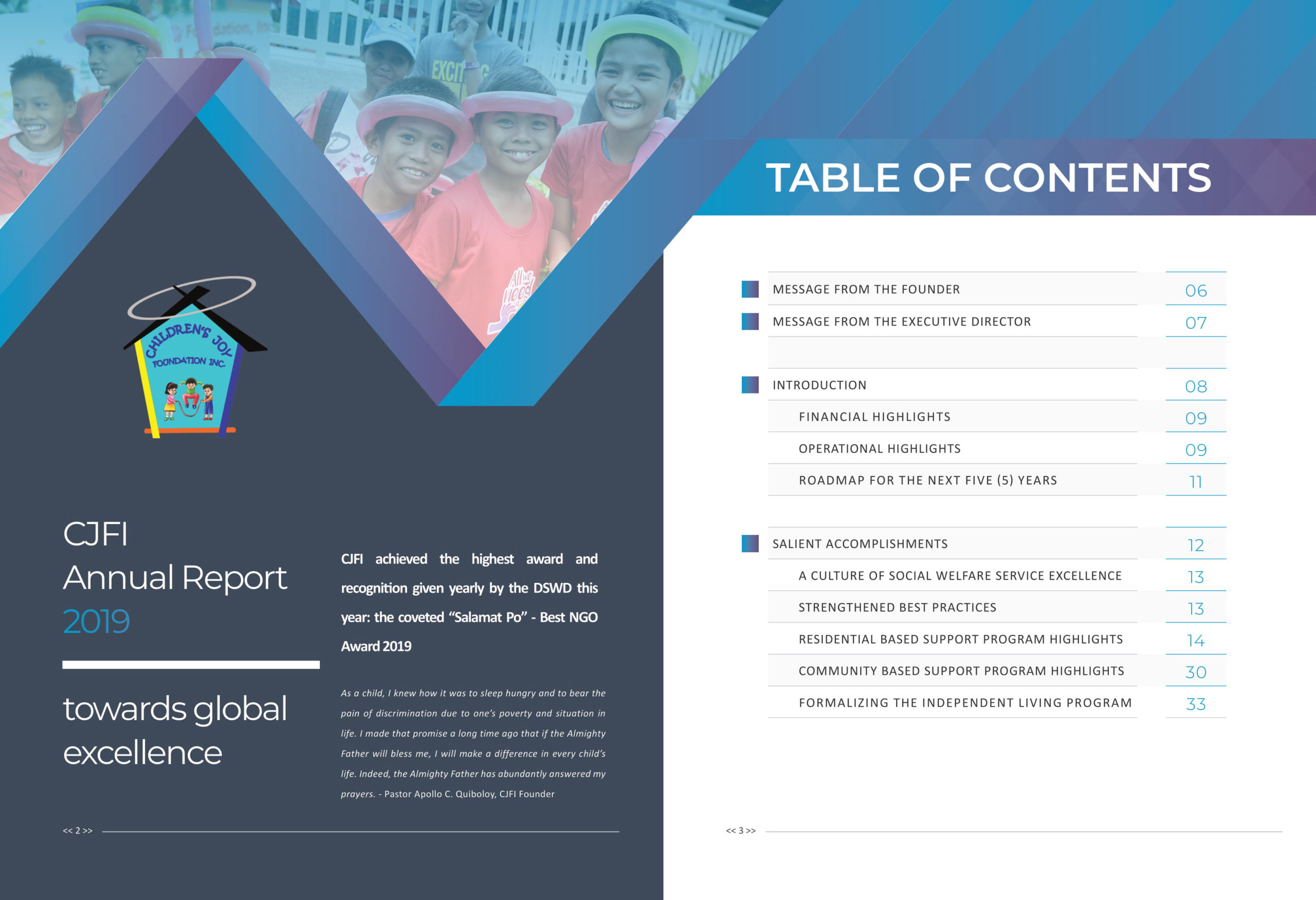 CJFI 2019 Annual Report is Now Available – Children's Joy Foundation, Inc.